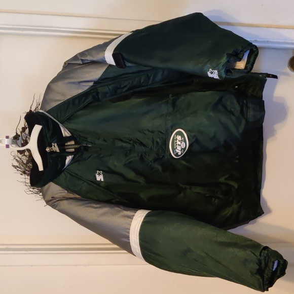 STARTER | Jackets & Coats | Starter Pro Line Jets Half Zip Puffer Coat ...
